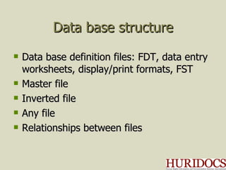 Cds Isis Intro Huridocs | PPT