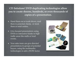 CD and DVD Duplication: Creating Multimedia Marketing Campaigns | PDF ...