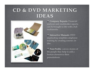 CD and DVD Duplication: Creating Multimedia Marketing Campaigns | PDF ...