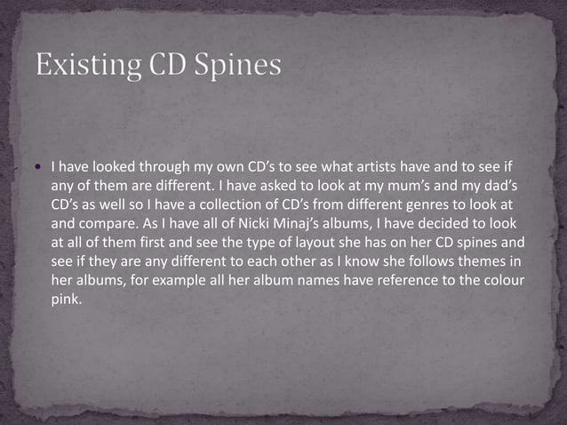 CD Spine Conventions | PPT