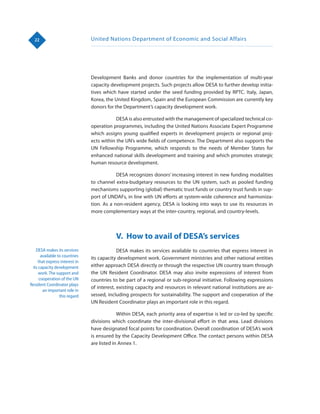 DESA's Capacity Development Strategy | PDF