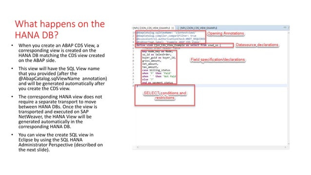 CDS Views.pptx | Databases | Computer Software and Applications