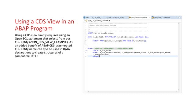 CDS Views.pptx | Databases | Computer Software and Applications