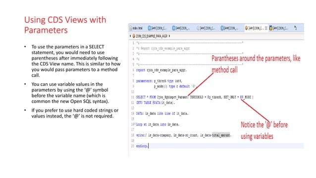 CDS Views.pptx | Databases | Computer Software and Applications