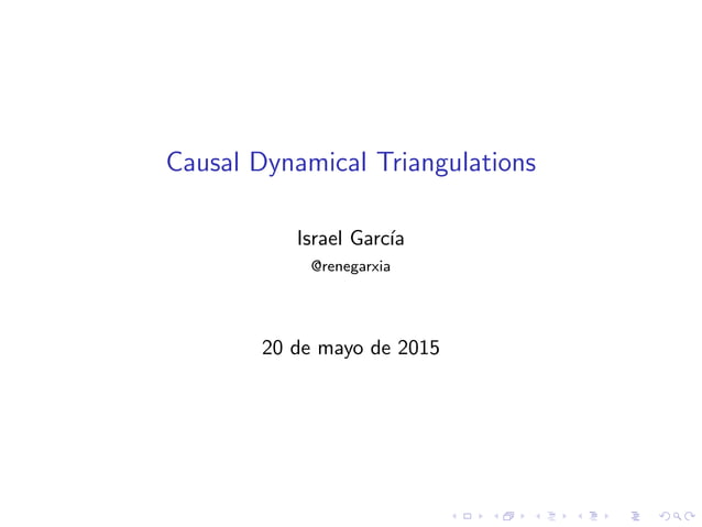 Causal Dynamical Triangulations | PPT