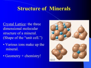 CDT 1 Mineral Properties discussion of minerals | PDF
