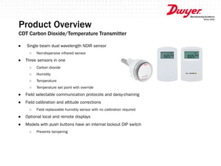 Series CDT / CDTR / CDTV / CDTA Carbon Dioxide/Temperature Transmitters ...