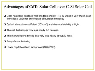 Cd te solar cell | PPT