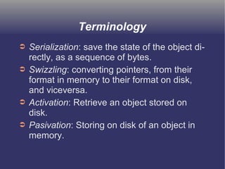 Post-graduate course: Object technology: Persistence. | PPT