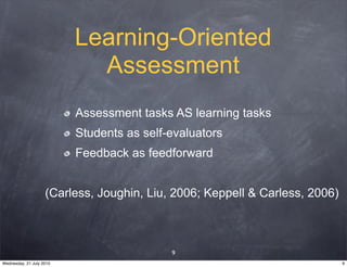 Transforming Higher education through Learning-oriented Assessment | PDF