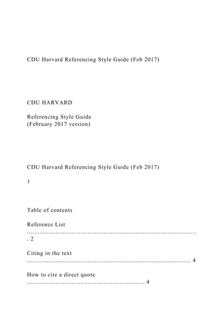 CDU Harvard Referencing Style Guide (Feb 2017) CDU.docx