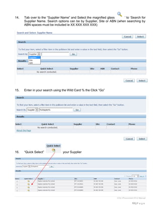 CDU iProcurement R12 Manual | PDF