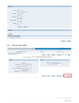 CDU iProcurement R12 Manual | PDF