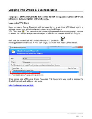 CDU iProcurement R12 Manual | PDF