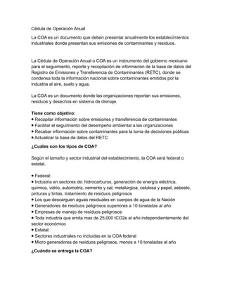 Cédula de Operación Anual.docxnnnnnnnnnnn | DOCX