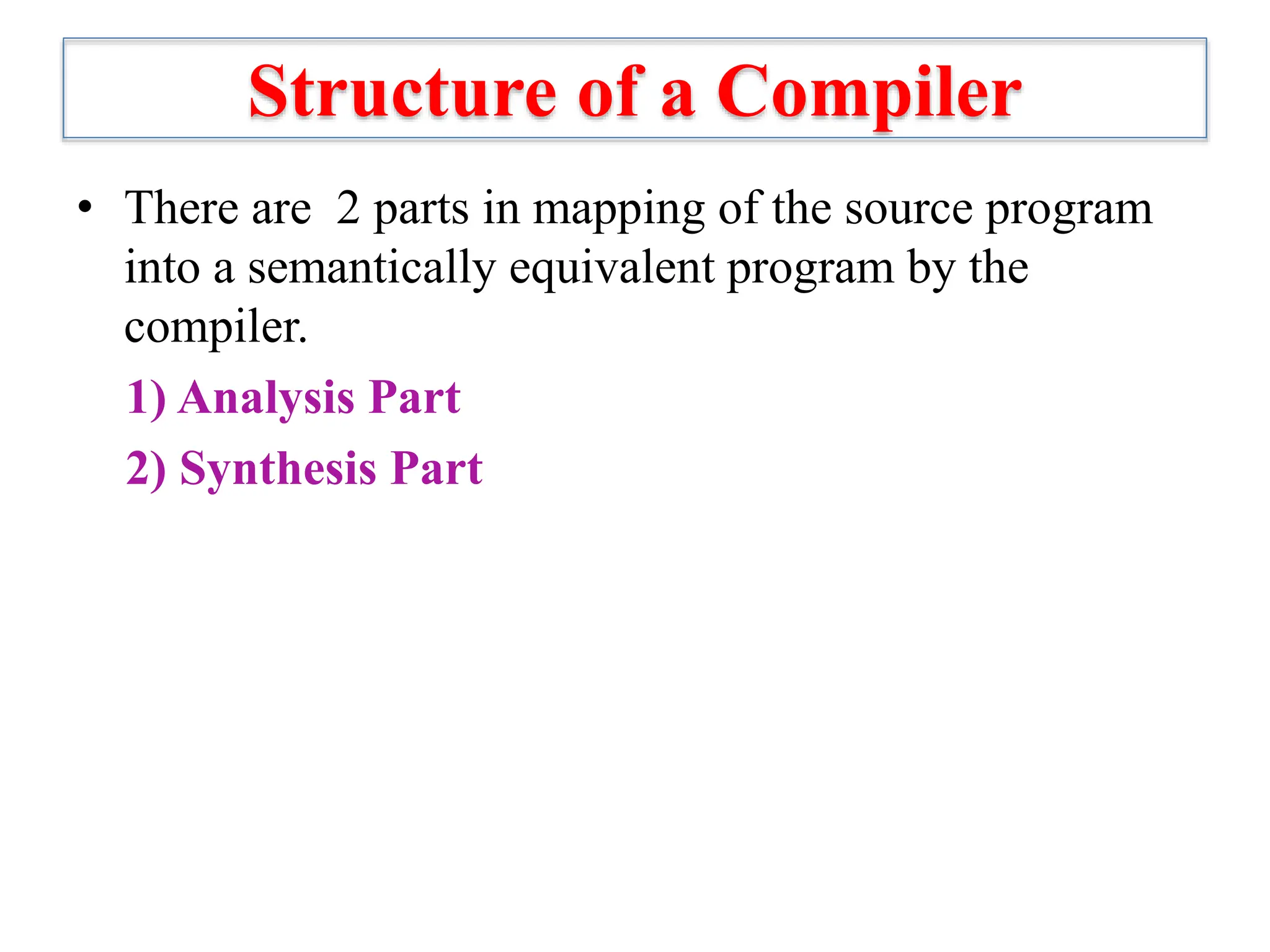 Introduction to compiler design and phases of compiler | PPT | Programming Languages | Computing