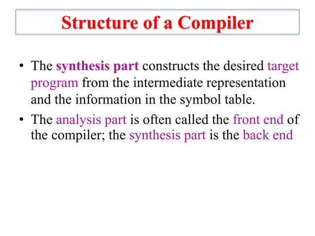 Introduction To Compiler Design And Phases Of Compiler Ppt Programming Languages Computing