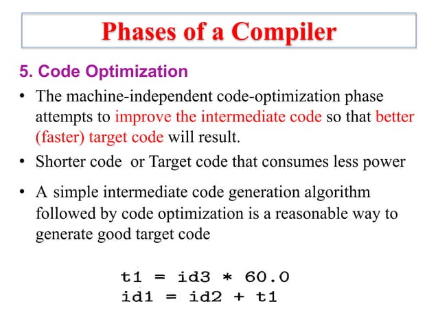 Introduction To Compiler Design And Phases Of Compiler Ppt Programming Languages Computing
