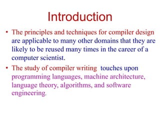 Introduction to compiler design and phases of compiler | PPT
