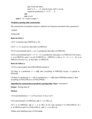 SYNTAX ANALYSIS, PARSING, BACKTRACKING IN COMPILER DESIGN | PDF