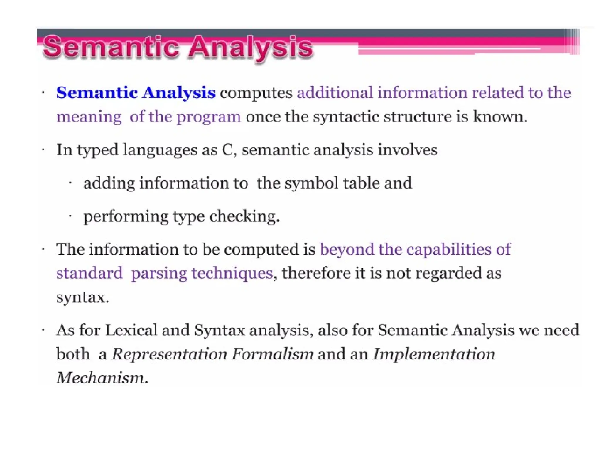Compiler Deisgn-semantic analysis of Compiler Design | PPTX