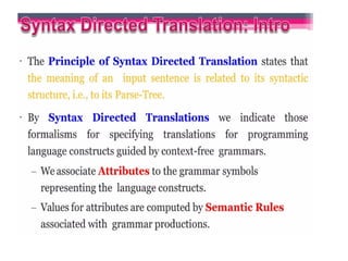 Compiler Deisgn-semantic analysis of Compiler Design | PPTX