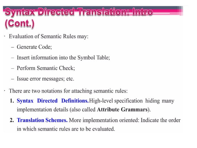 Compiler Deisgn-semantic analysis of Compiler Design | PPTX