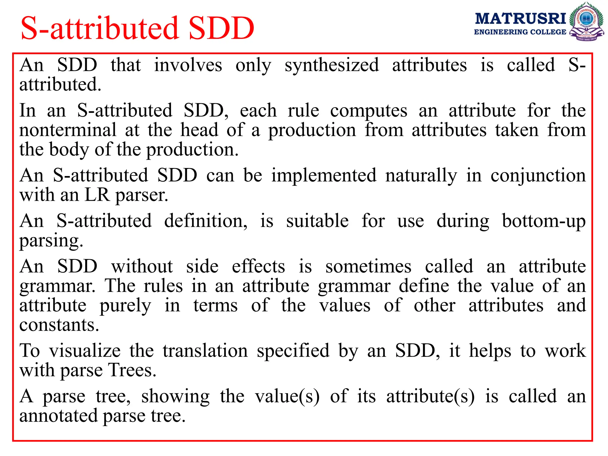 Compiler Design UNIT III PPT (SDD, SDT).pdf