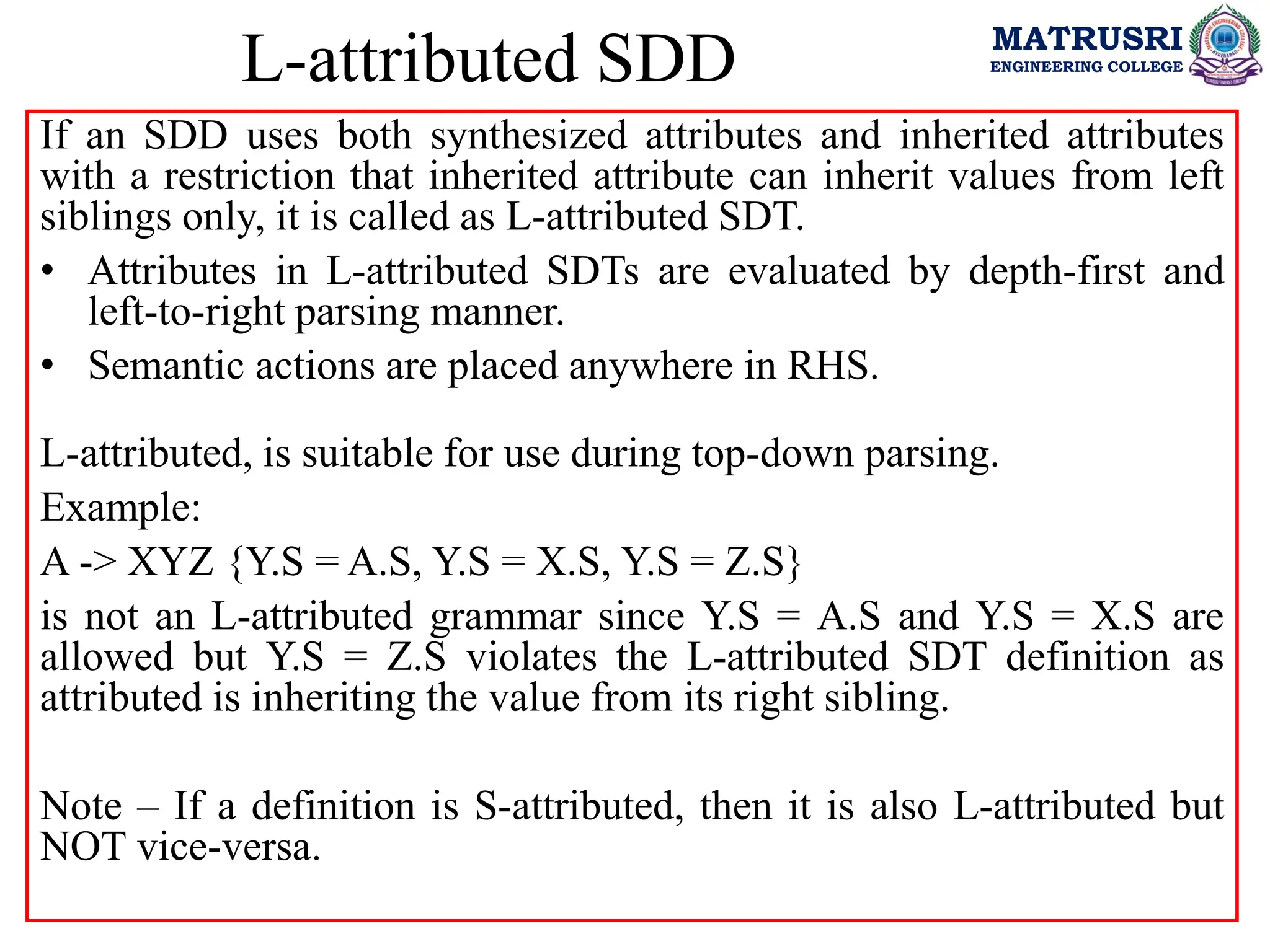 Compiler Design UNIT III PPT (SDD, SDT).pdf