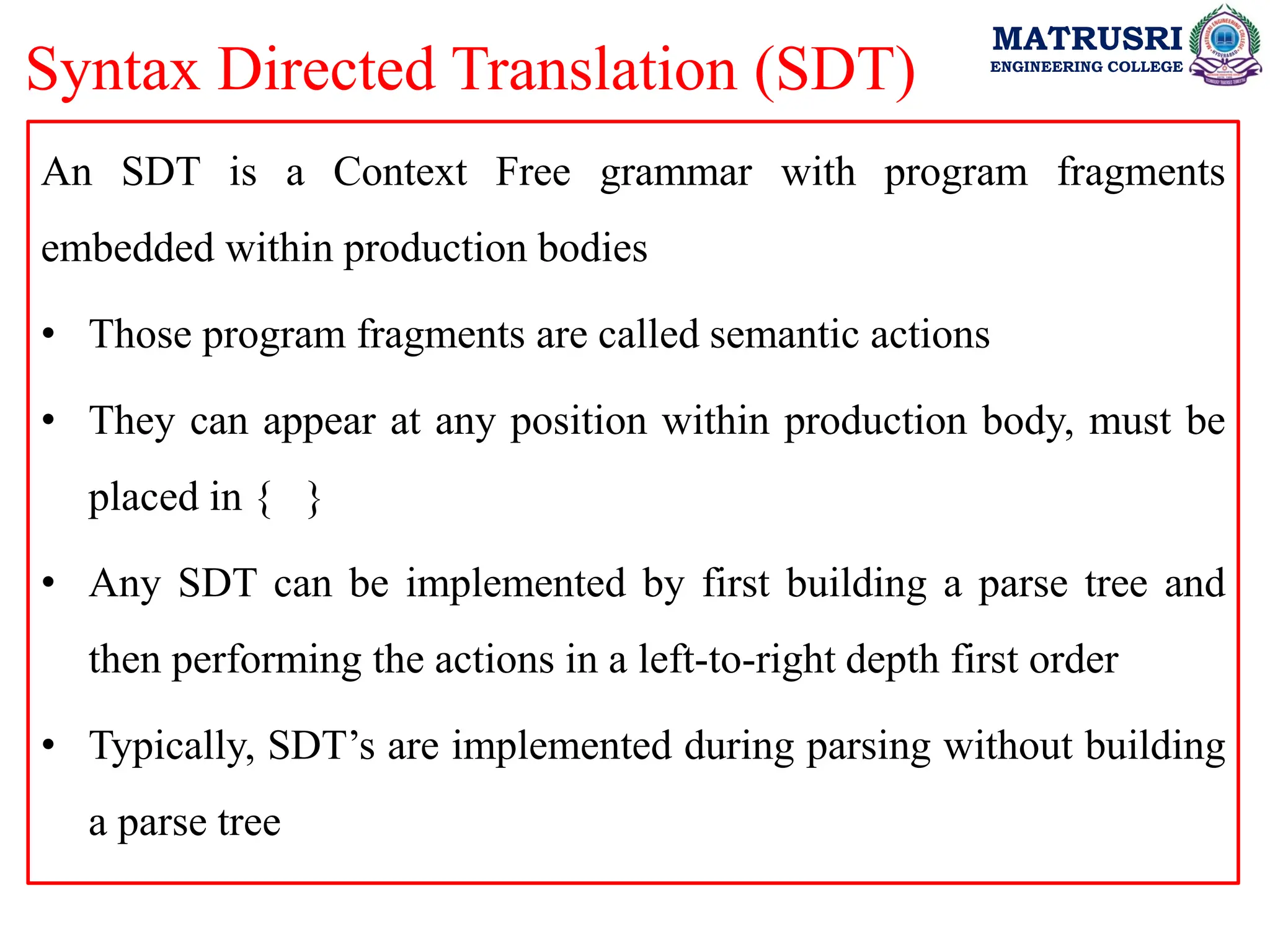 Compiler Design UNIT III PPT (SDD, SDT).pdf