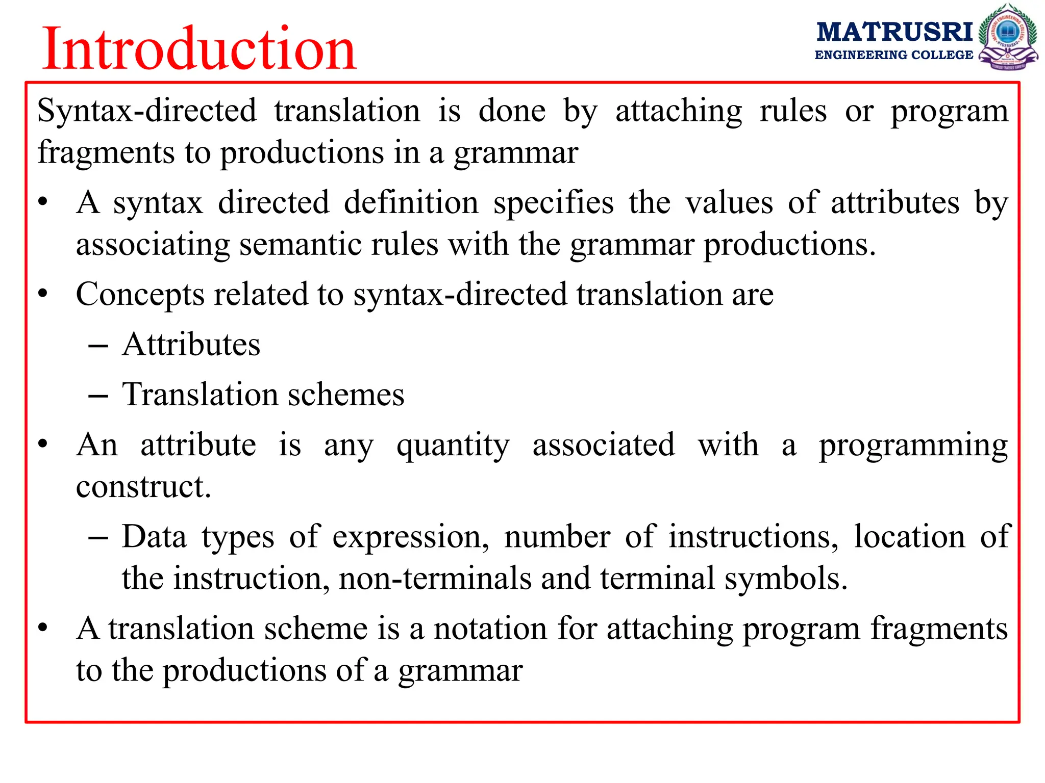 Compiler Design UNIT III PPT (SDD, SDT).pdf