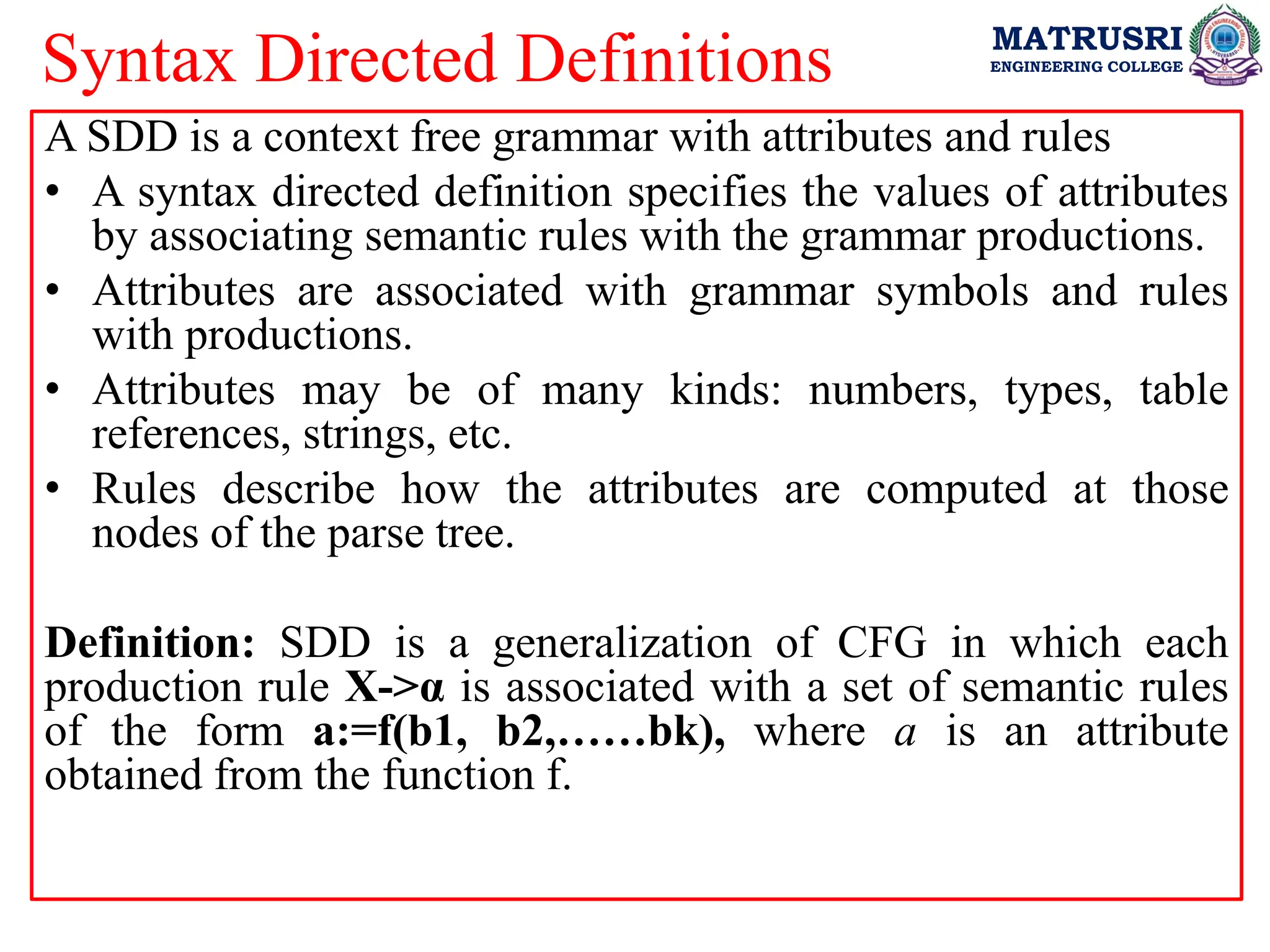 Compiler Design UNIT III PPT (SDD, SDT).pdf