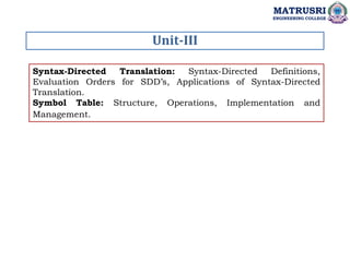 Compiler Design UNIT III PPT (SDD, SDT).pdf