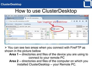 ClusterDesktop manual how-to use for windows clients | PPT