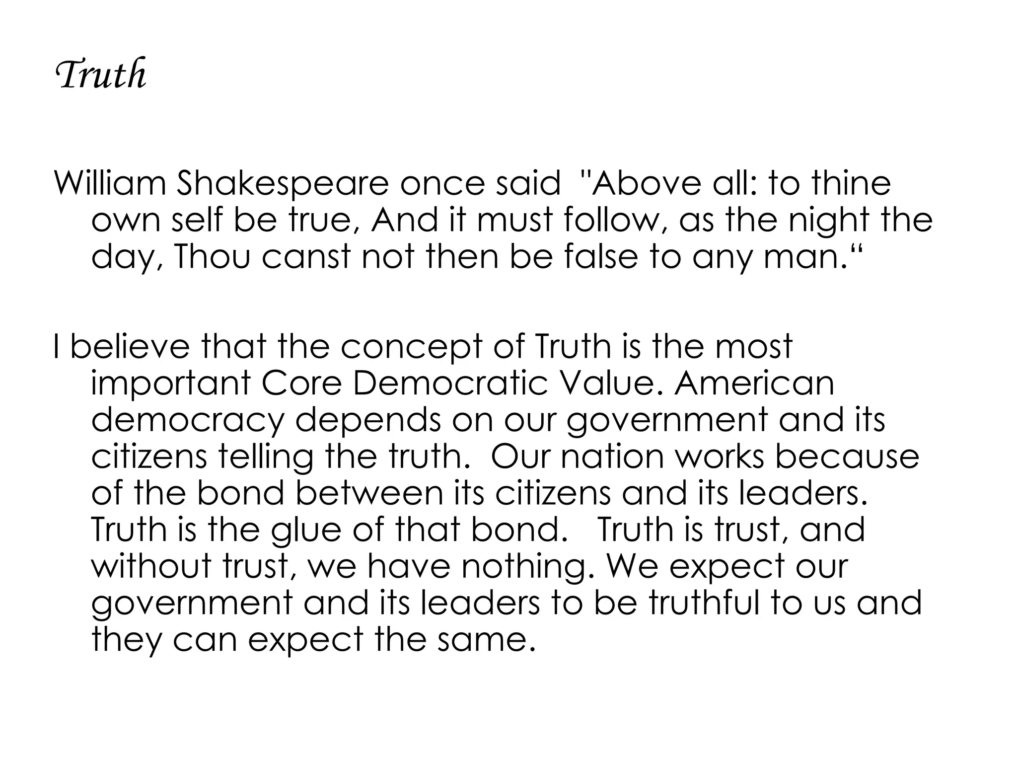 8th grade Core Democratic Values Project | PPT