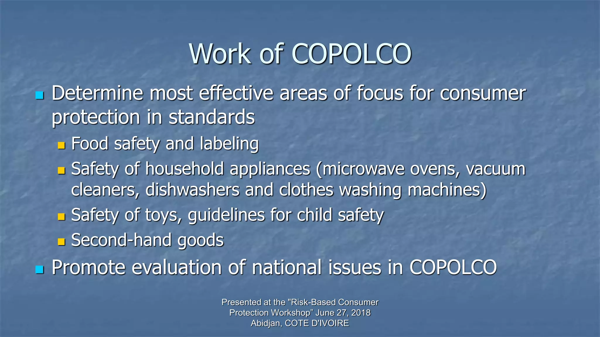 The Role of National Quality Infrastructure in Promoting Risk-Based ...