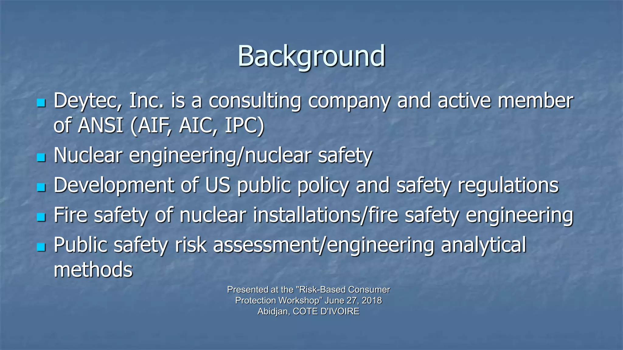 The Role of National Quality Infrastructure in Promoting Risk-Based ...