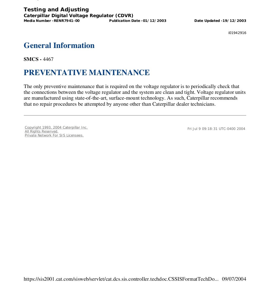 Cdvr service manual renr7941-00 _ sis - caterpillar | PDF | Radio ...