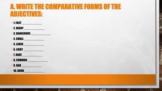 Comparatives classwork | PPT