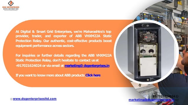 Enhancing Electrical System Safety with ABB VHXM22A Static Protection ...