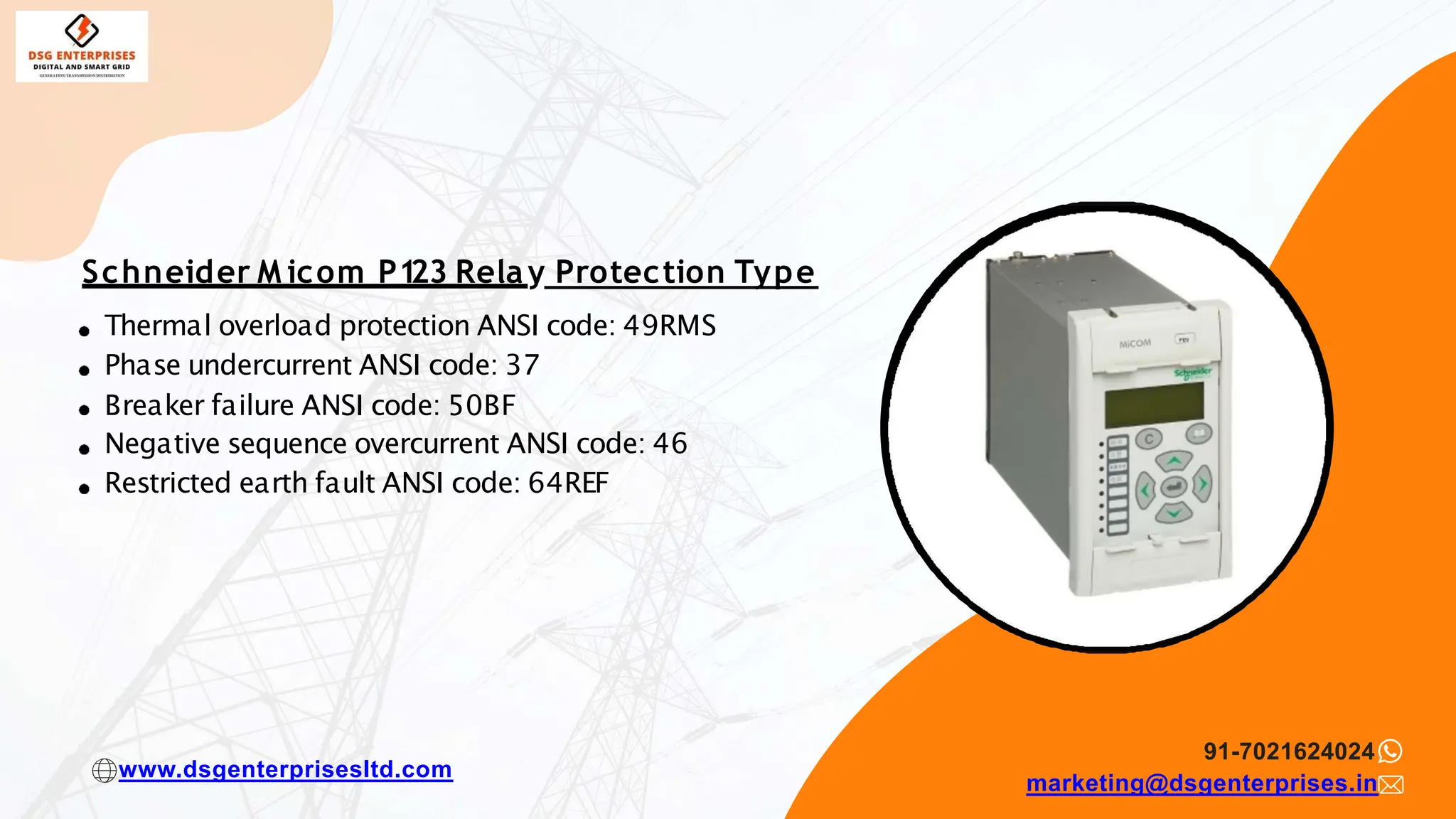 Introduction to Schneider Micom P123 Relay: Enhancing Power System ...