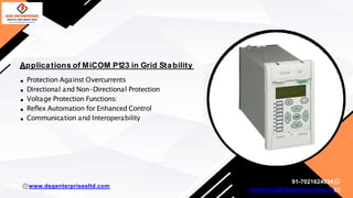 Introduction to Schneider Micom P123 Relay: Enhancing Power System ...