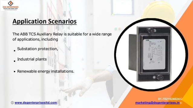 ABB TCS Auxiliary Relay for Reliable Trip Circuit Supervision | PPTX