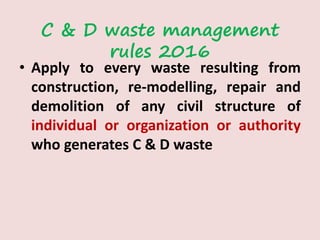 C & D Waste Management | PPTX