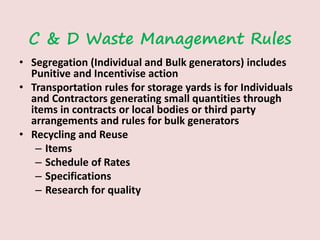 C & D Waste Management | PPTX