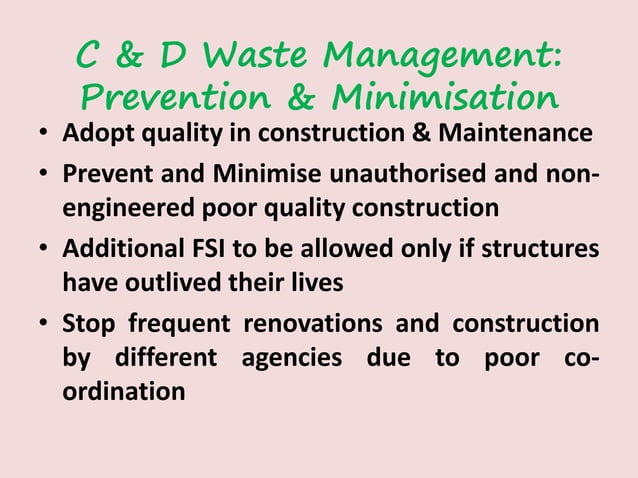 C & D Waste Management | PPTX