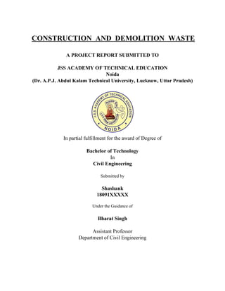 Construction & demolition waste | PDF