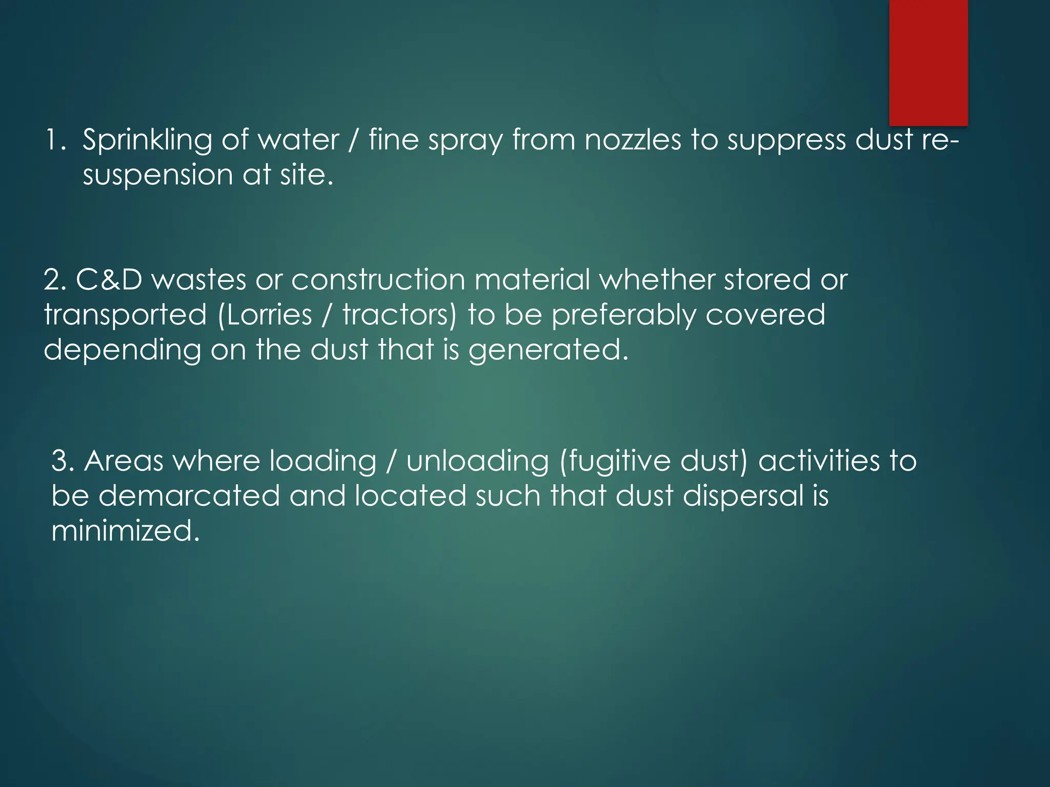 C&D waste management and onsite Dust Mitigation .pptx