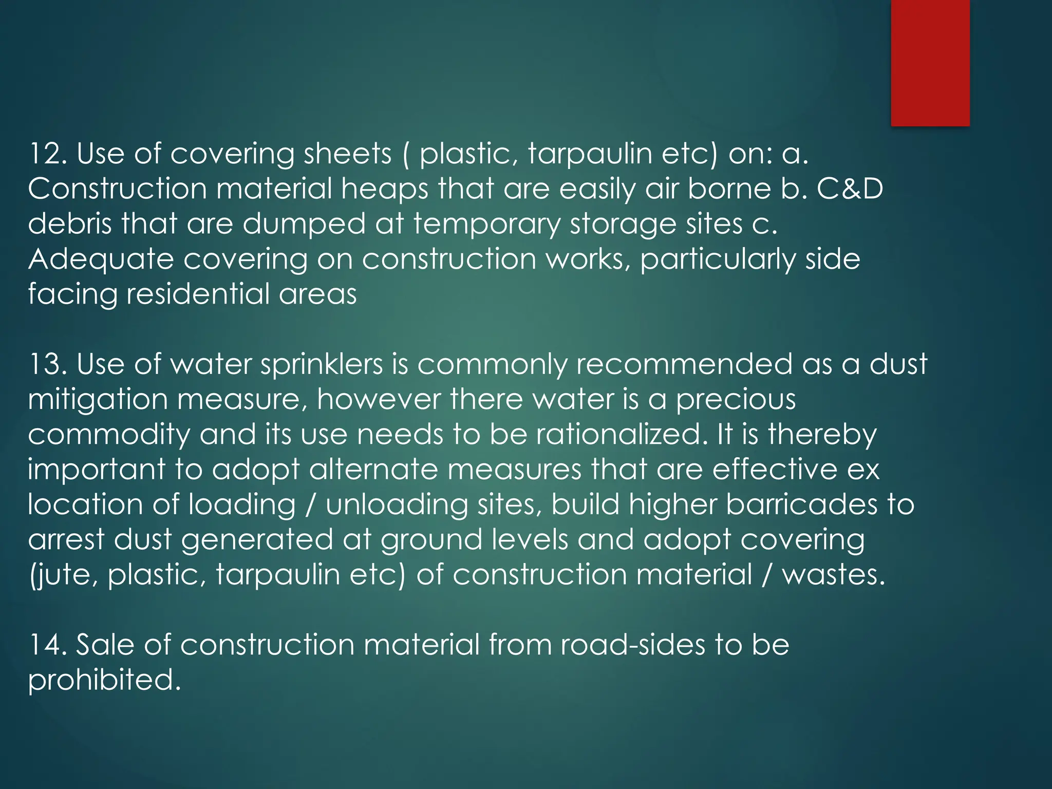 C&D waste management and onsite Dust Mitigation .pptx