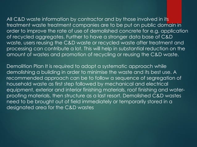 C&D waste management and onsite Dust Mitigation .pptx